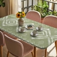Sage Green Geometric Table Cloths for 6 Foot Rectangle Tables ...