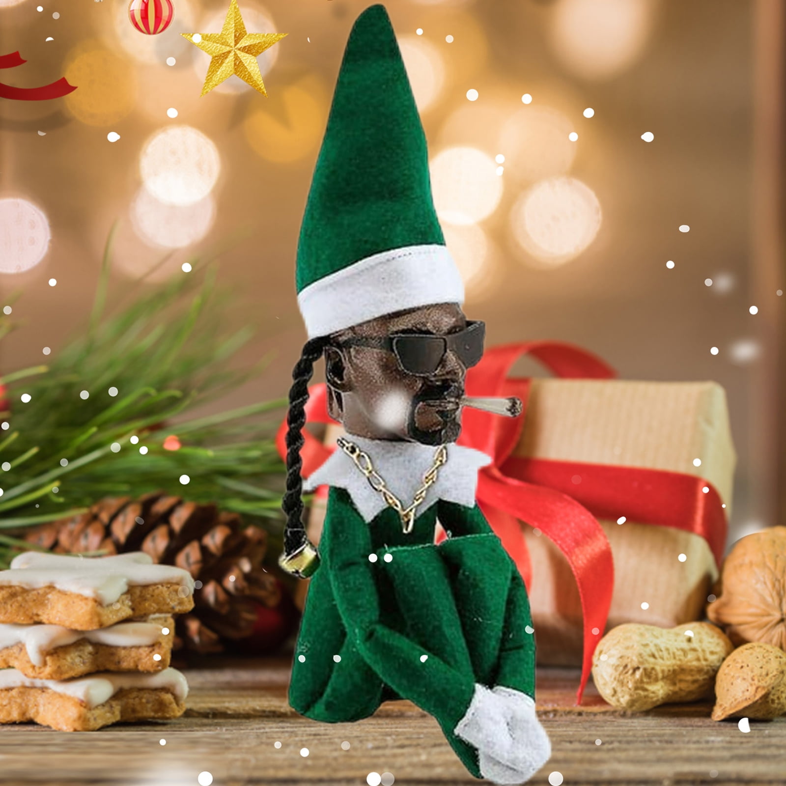 Peggybuy Snoop on The Stoop Christmas Elf Doll Felt Doll Ornament ...