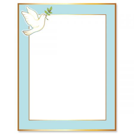 Dove Frame Faith Letter Papers - Set of 25, Religious stationery papers ...