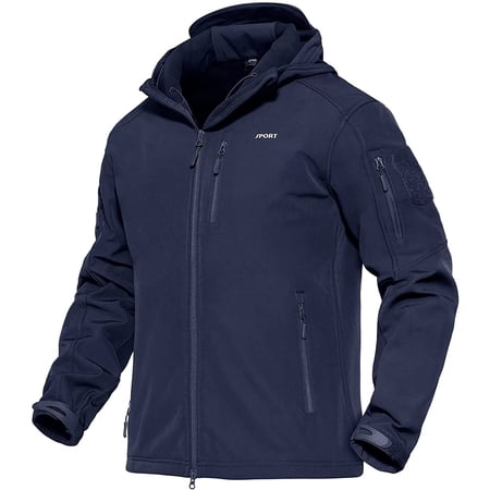 FanShowMen's Winter Jacket 6 Pockets Water Resistant Soft Shell Snow ...