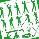 Golf Swing Border Painting Stencils 12x12inch Sport Theme Cart Plastic ...