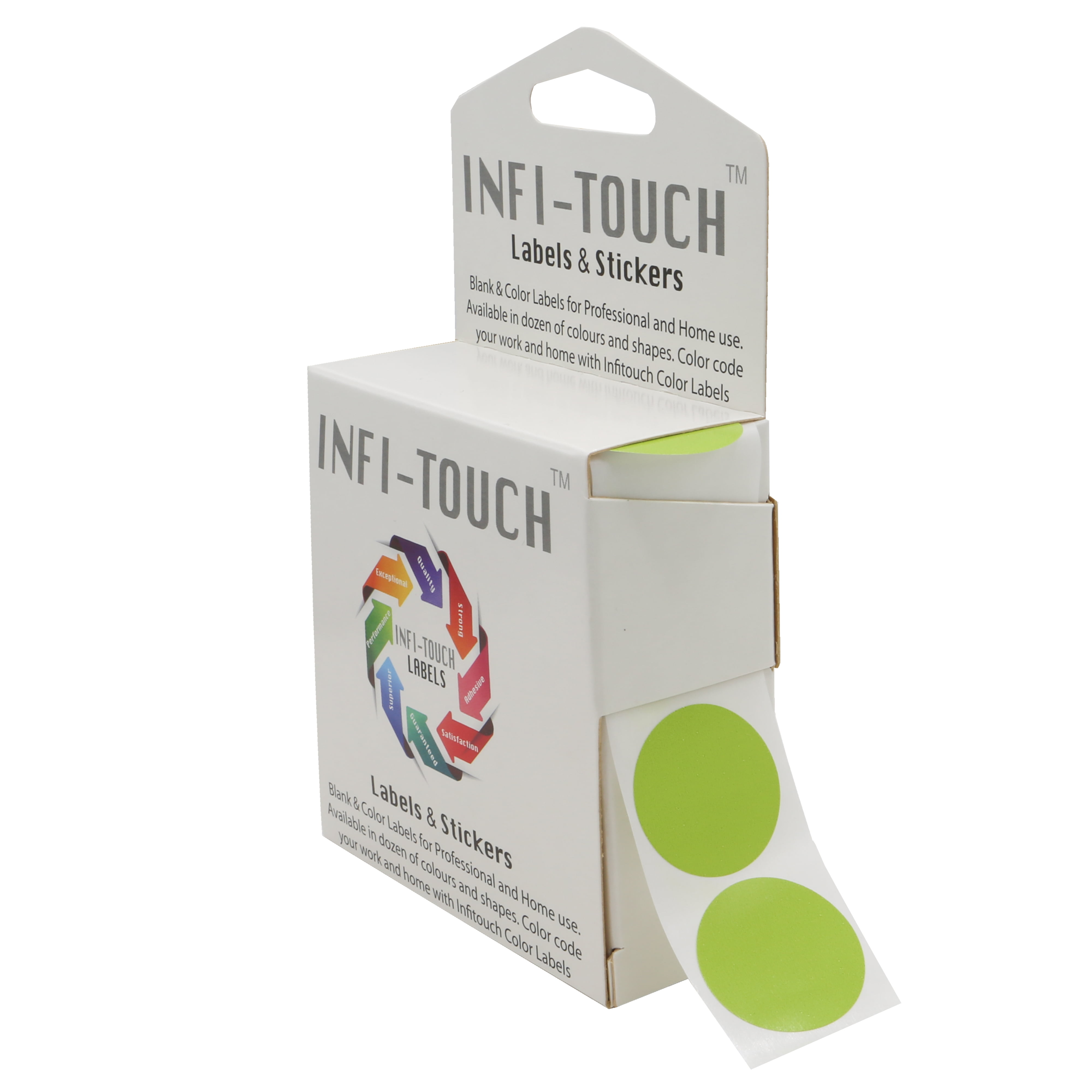 Infi-Touch Labels 1 inch Round Permanent Color-Code Dot Stickers, 1000 ...
