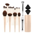 Beauty Tools Makeup Brush Set With Holder 20 Piece Cosmetic Brush For ...