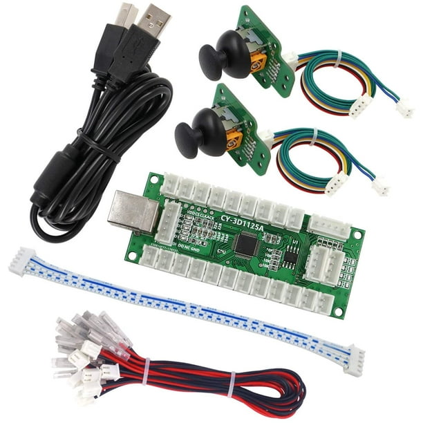 SAYDY Arcade Game Controller USB Encoder?Board Gamepad LED Microswitch? Button?Analog Joystick ...
