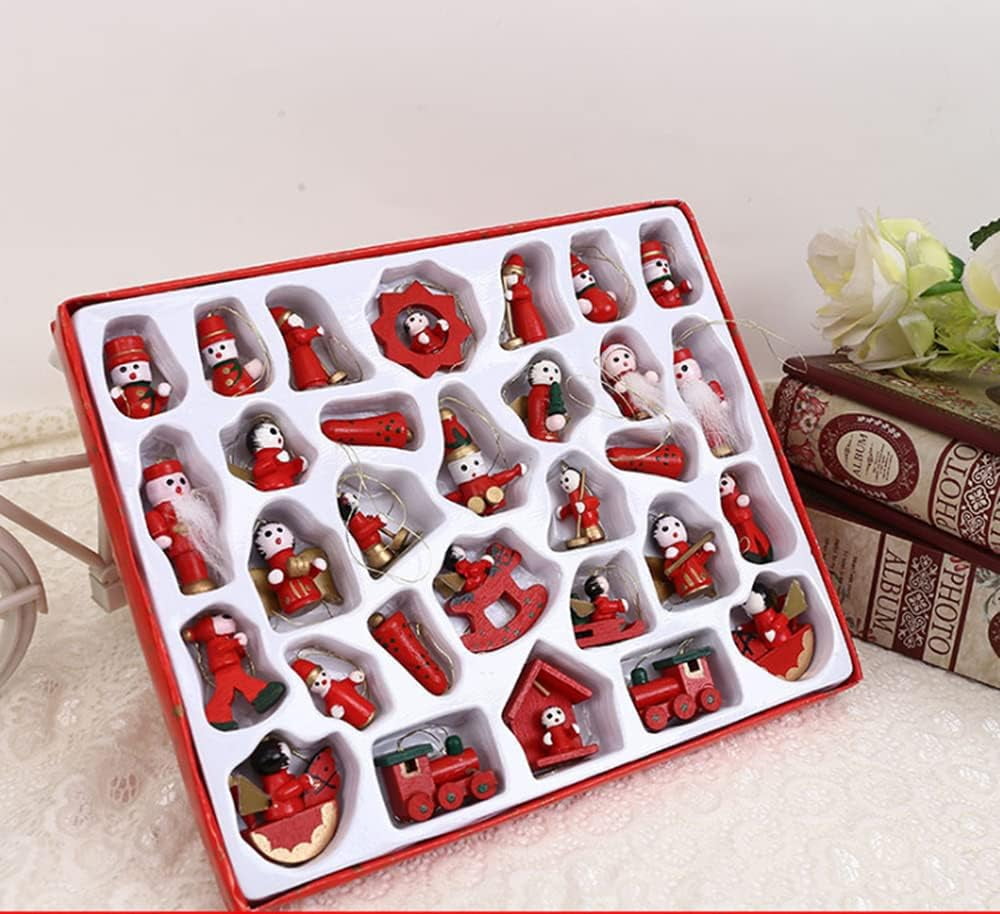 LINLIN Christmas Tree Pandent, Christmas Miniature Ornament Set Mini ...