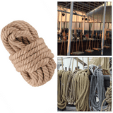 SEUNMUK Thick 33 Feet 1-1/4 Inch Jute Rope, Natural Hemp Fiber, Manila ...