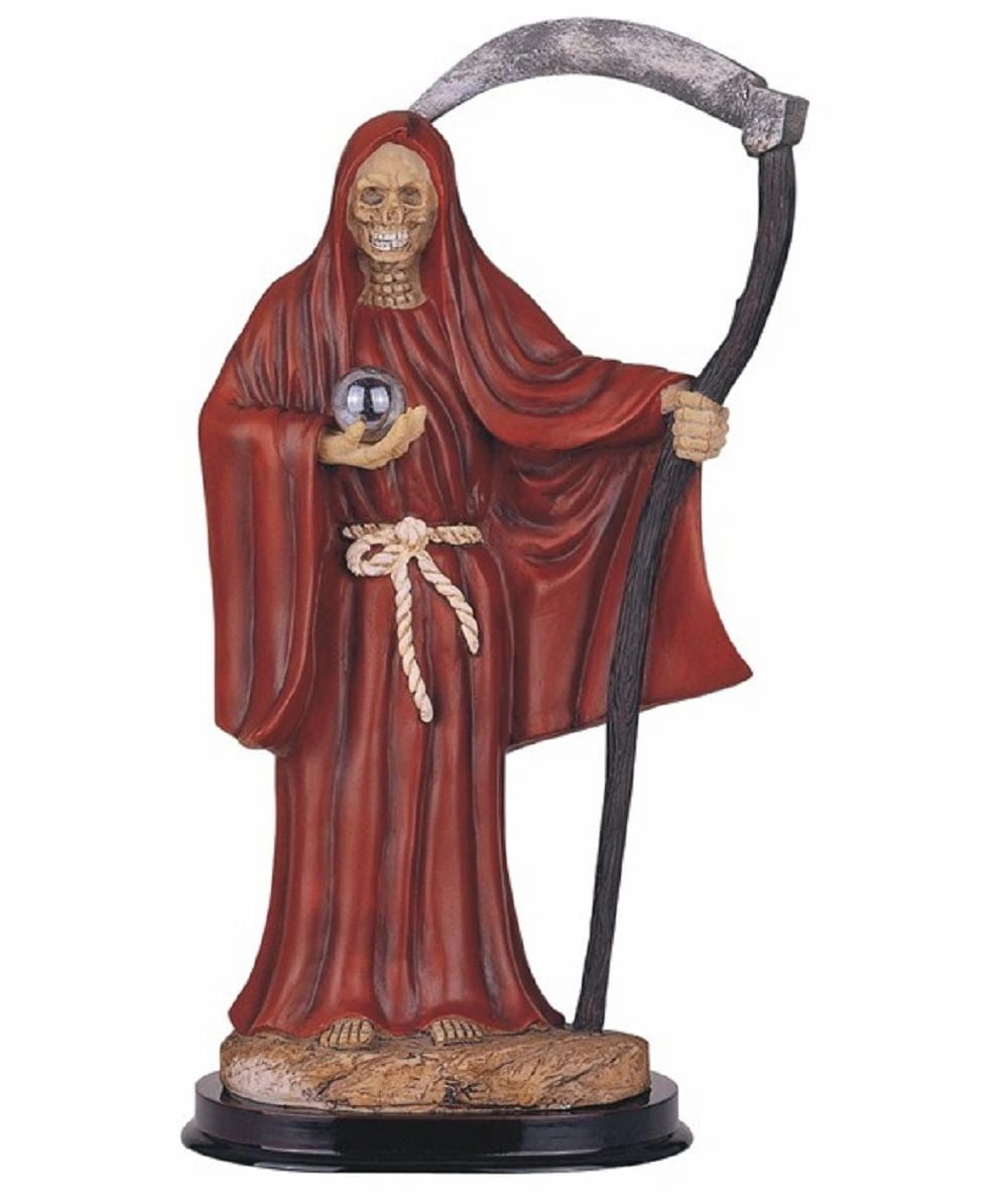 FC Design 12"H Red Santa Muerte Holding Scythe Statue Our Lady of the ...