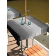 Black And Square Outdoor Tablecloth with Umbrella Hole White Grey ...