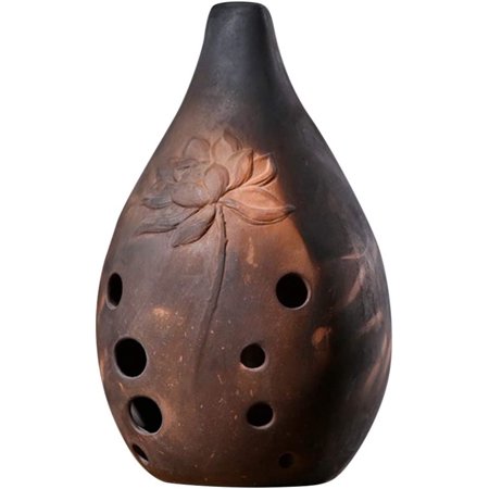 Chinese Xun Flute Professional 10 F Holes Ceramic Lotus Pattern Ocarina ...