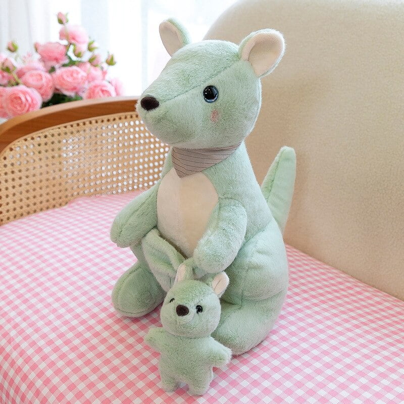 Simulation / Cute / Soft / Kangaroo Plush Toy/ Funny Cartoon Mother and Child Kangaroo Doll ...