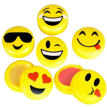 LipHTOOQ gloss Balm Emoji Party Favors (12 Pack) Birthday Party ...