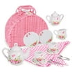 Jewelkeeper Kids Play Tea Party Set - 18-Pc Porcelain Toy with Pink ...