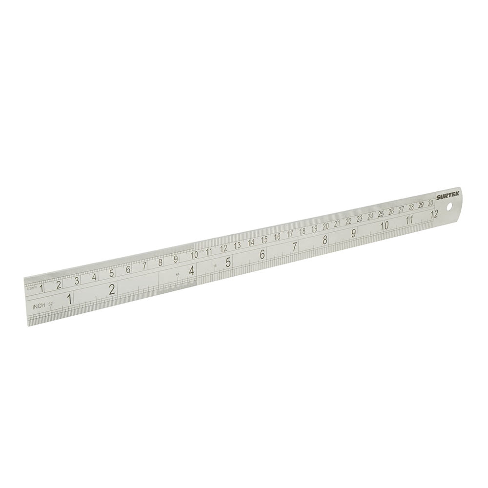 Surtek Stainless Steel Ruler 12" - Walmart.com