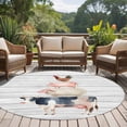 8ft Washable Large Round Rug, Farm Animal Non-Slip Circle Area Rug for ...