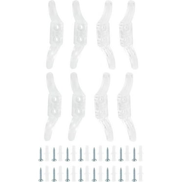 Traverse Rod Slides Curtain Replacement White Plastic Snap-in ...