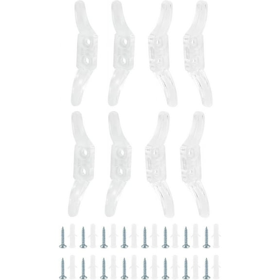 Traverse Rod Slides Curtain Replacement White Plastic Snap-in ...