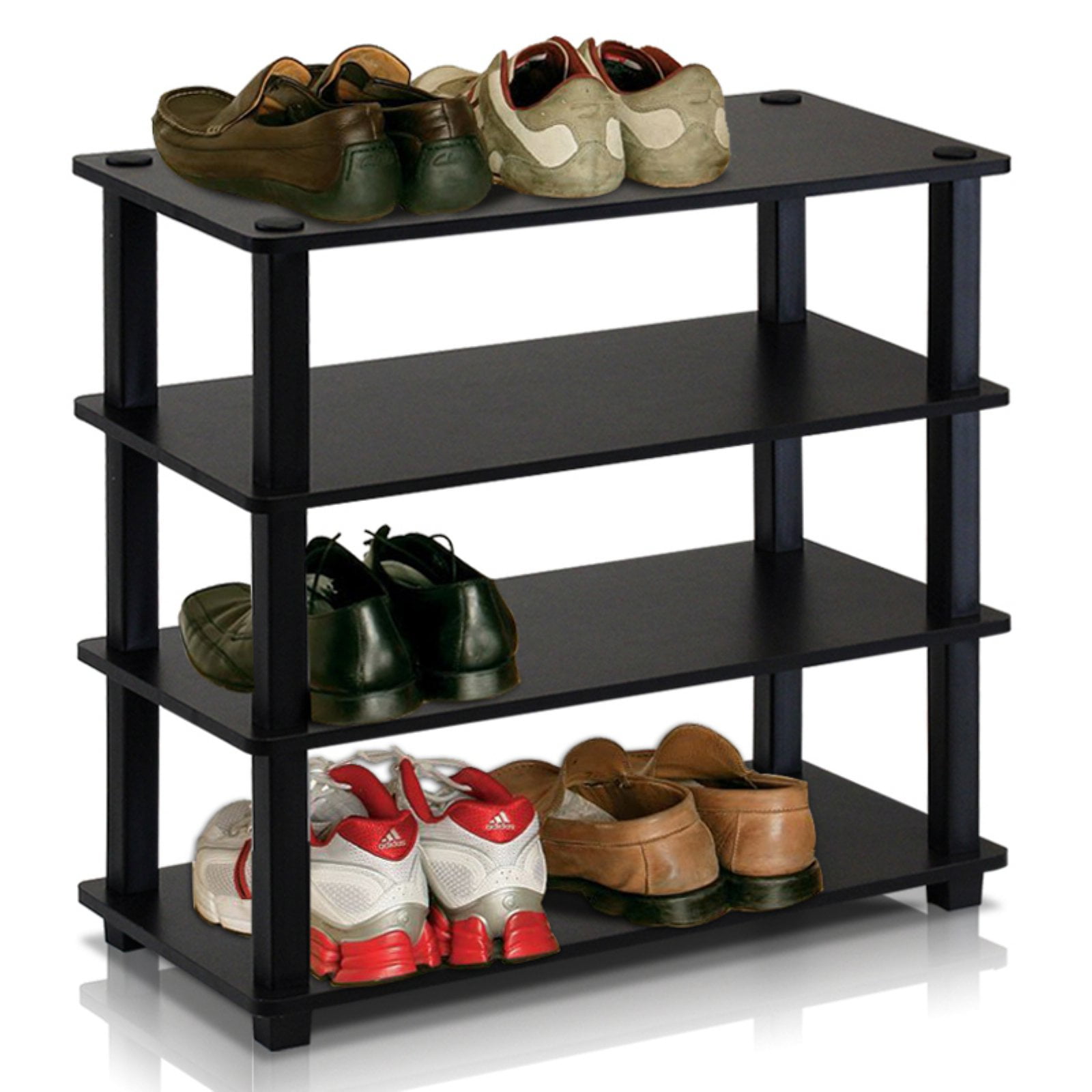 Furinno Turn-S-Tube 4 Tier Shoe Rack - Walmart.com