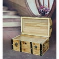 Large Wooden Pirate Lockable Trunk with Lion Rings - Walmart.com