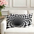 Abstract Plaid Pillow Covers Set of 2, Twisted Black White Checkerboard ...
