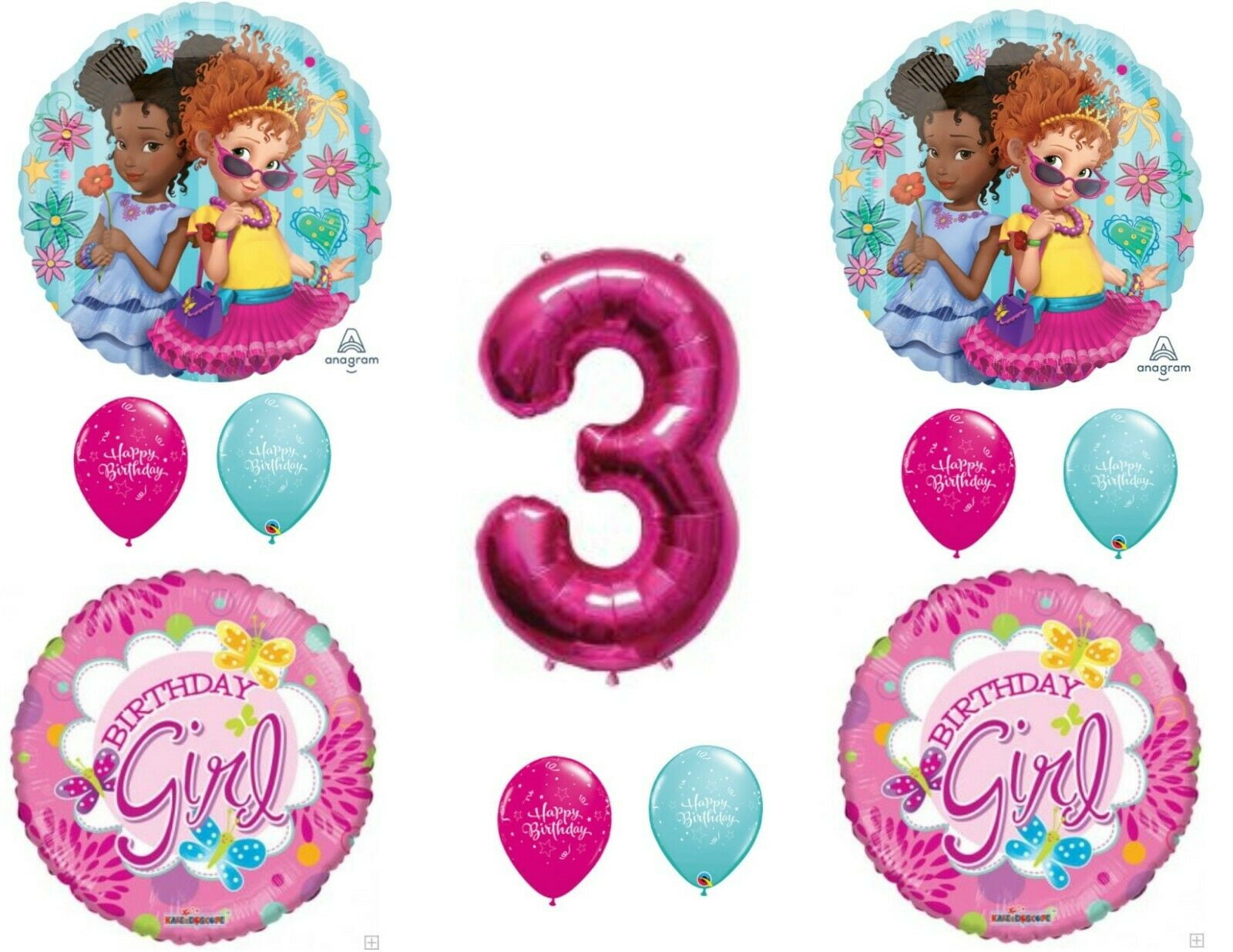 Fancy Nancy Balloons 3rd Birthday Party Decorations Supplies Clancy ...