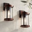 John Timberland Stan Industrial Outdoor Wall Light Fixtures Set of 2 ...
