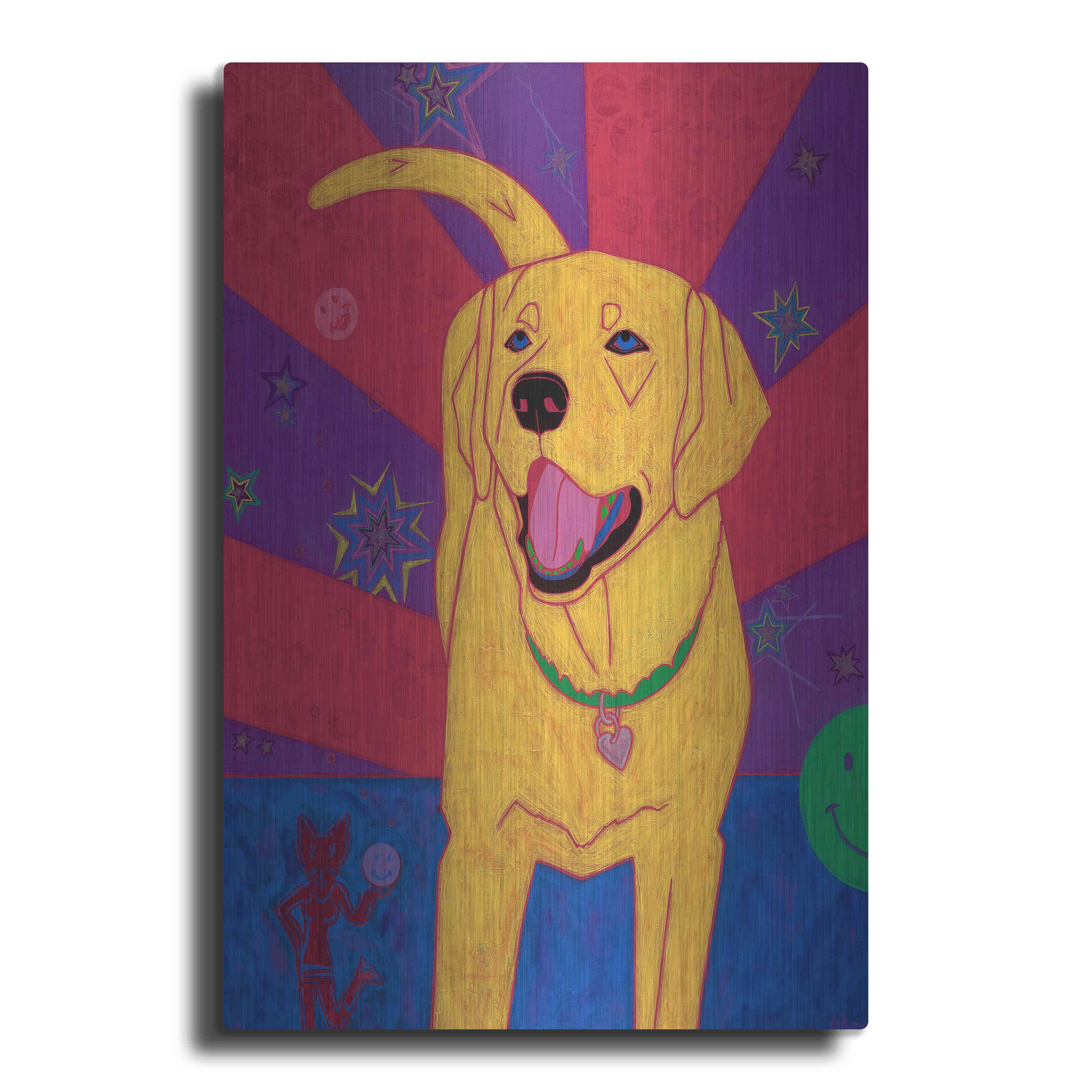 Luxe Metal Art 'Yellow Happiness' by Angela Bond Metal Wall Art, 24"x36 ...