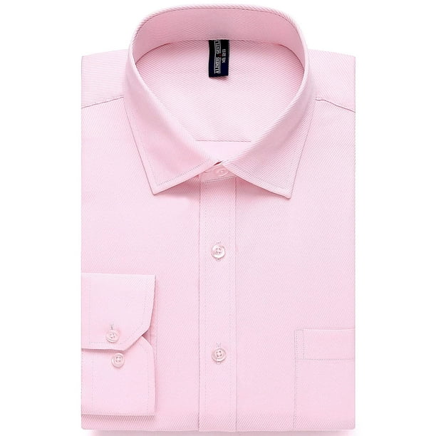 Alimens & Gentle Basic Dress Shirts for Men Long Sleeve Formal Business ...