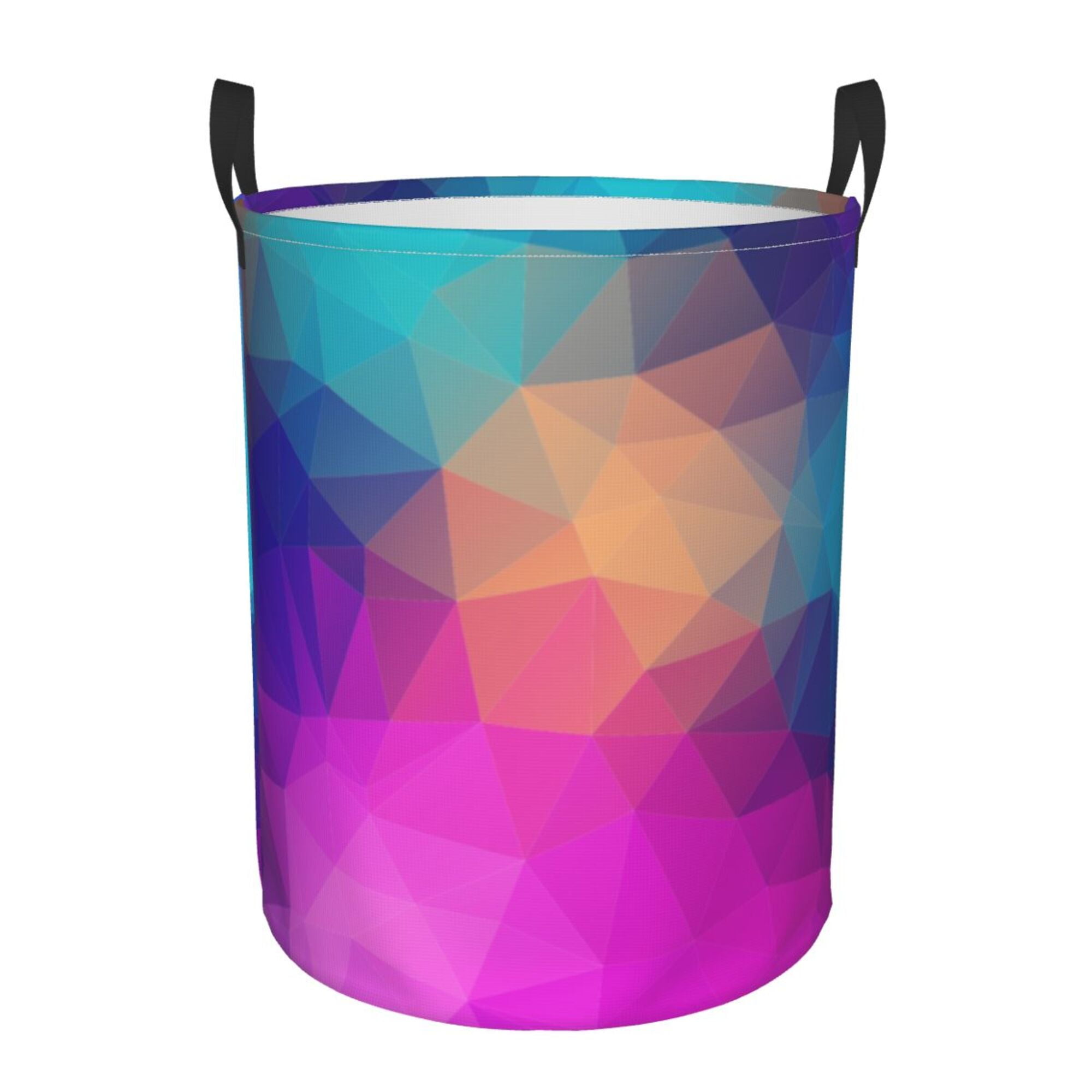 XMXY Round Laundry Basket Organizer, Triangles Geometric Waterproof ...
