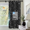 Bat and Moon Gothic Pattern Blackout Curtains,Triple Weaved Fabric ...