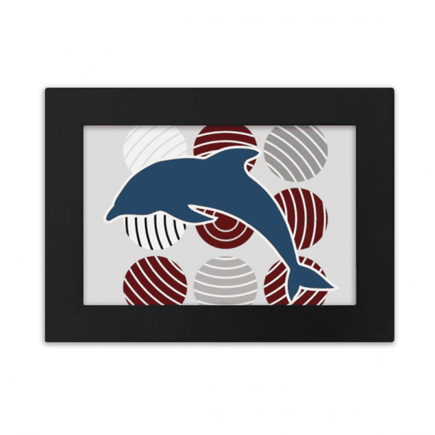 Dolphin Circle Cartoon Illustrate Desktop Photo Frame Ornaments Picture ...