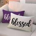 Blessed Lumbar Throw Pillow Covers Farmhouse Rustic Decorative ...