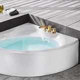 Waterfall Roman Tub Faucets, WOWOW Jacuzzi Tub Faucet Brushed Gold ...