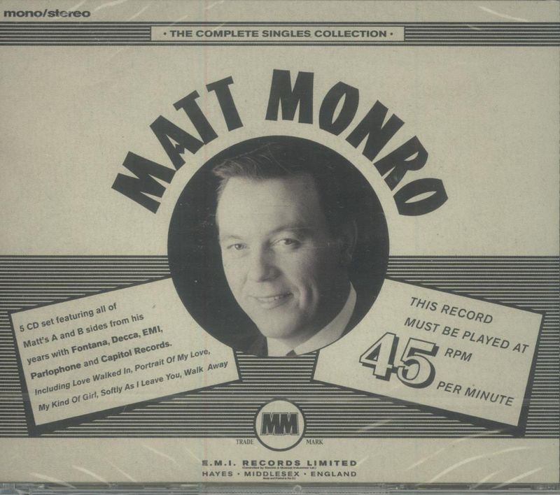Matt Monro - The Complete Singles Collection - 5CD - Walmart.com