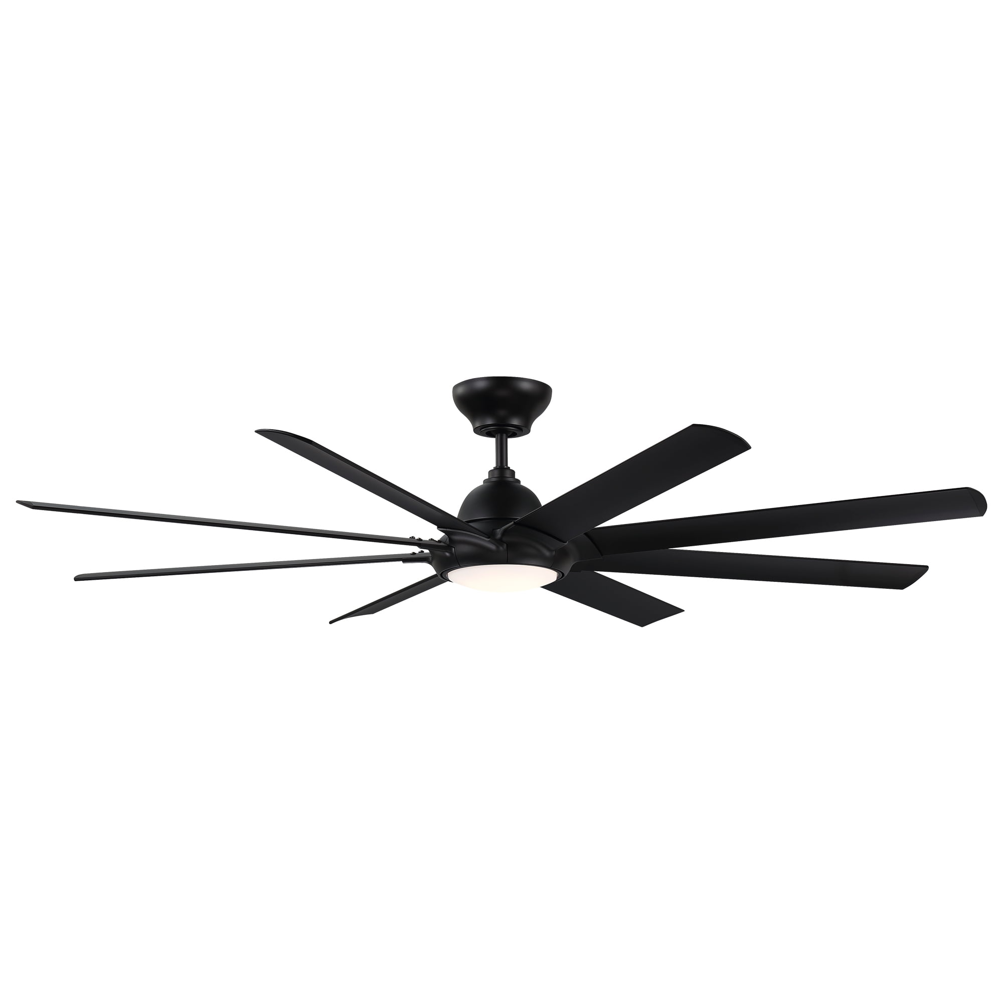 Hydra Indoor and Outdoor 8-Blade Smart Ceiling Fan 80in Matte Black ...
