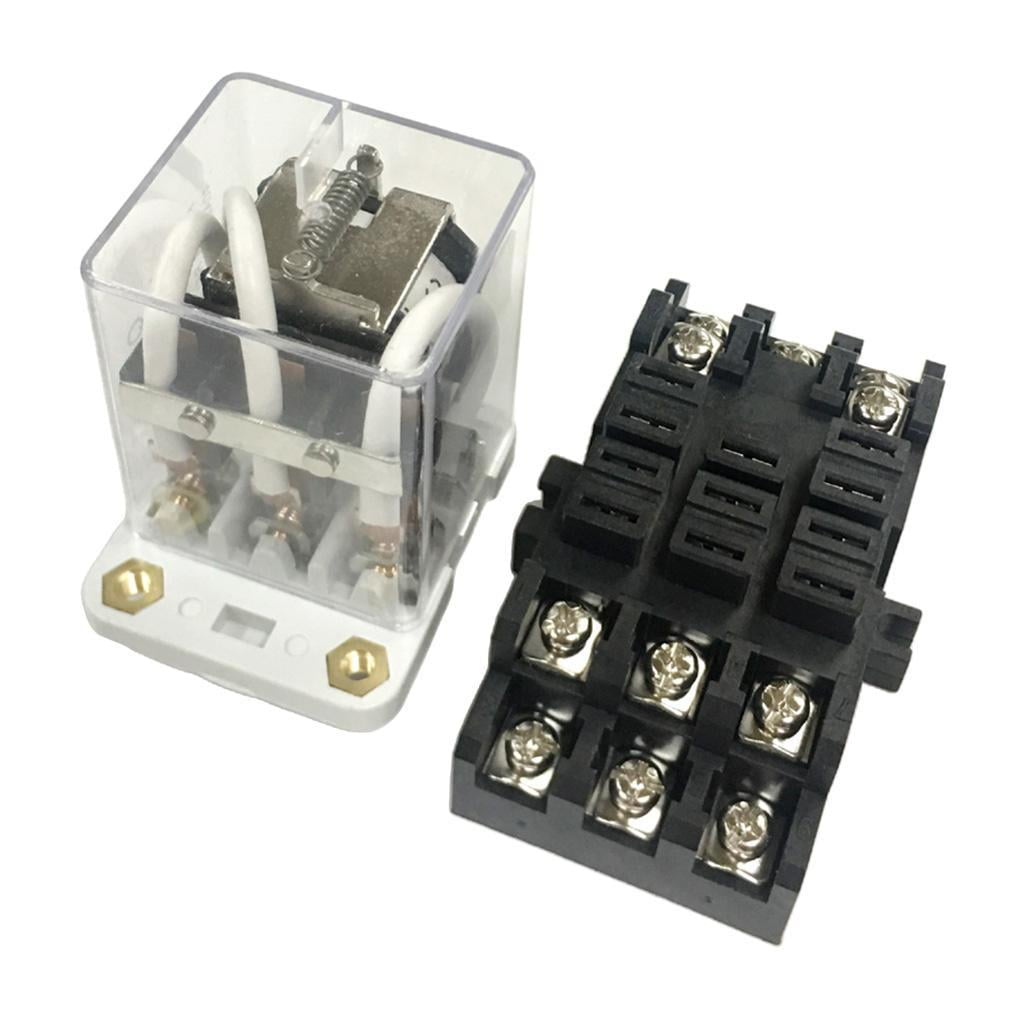 1pc -38F 24VDC/240V High Power 40A Relay with Socket Base Included DC ...