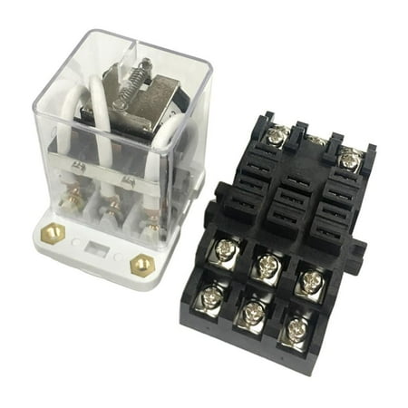 1pc -38F 24VDC / 240VAC Large R40A Relay with Socket Base Included DC ...