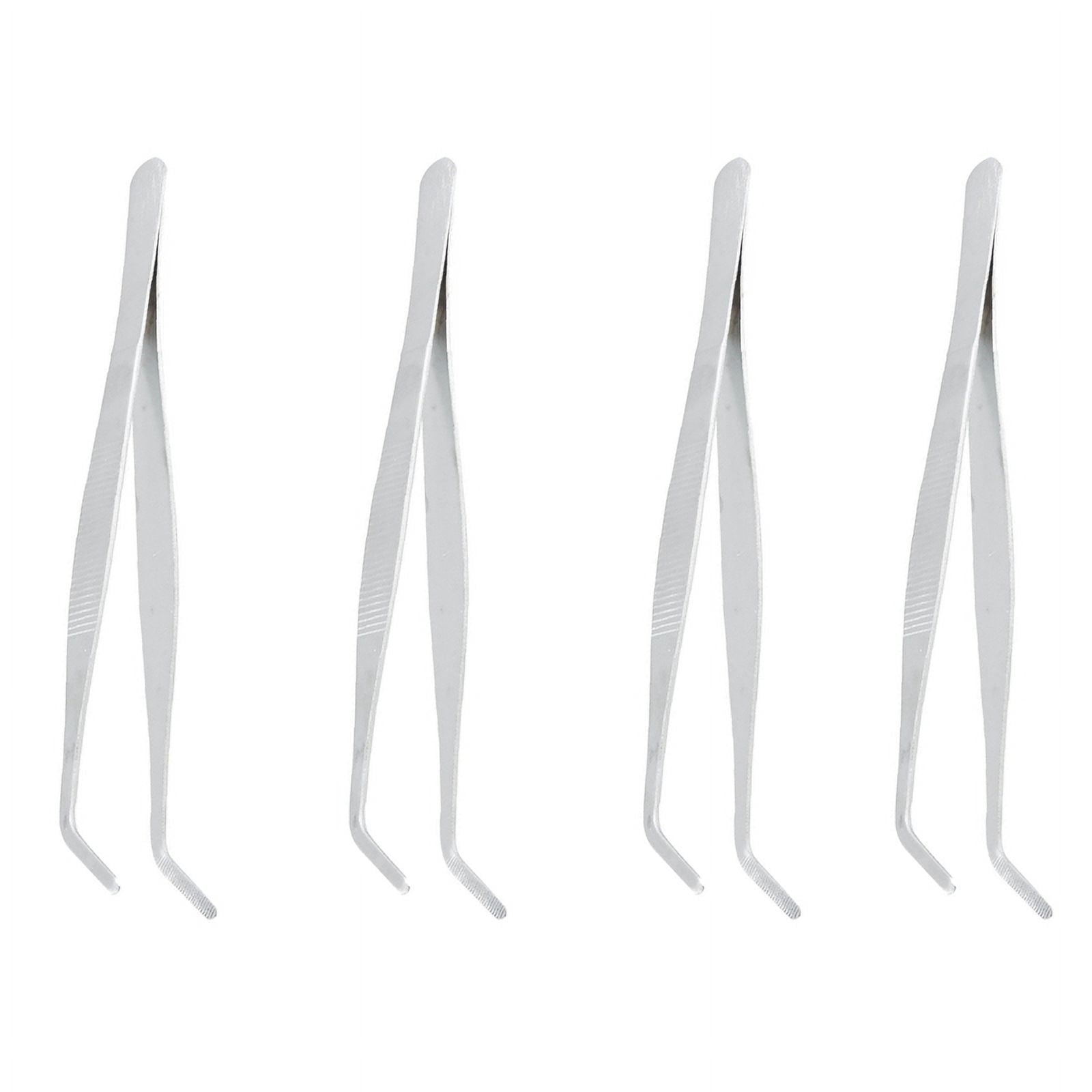 Pinzas curvas de metal con punta inclinada en ángulo de 20 cm, 4 ...
