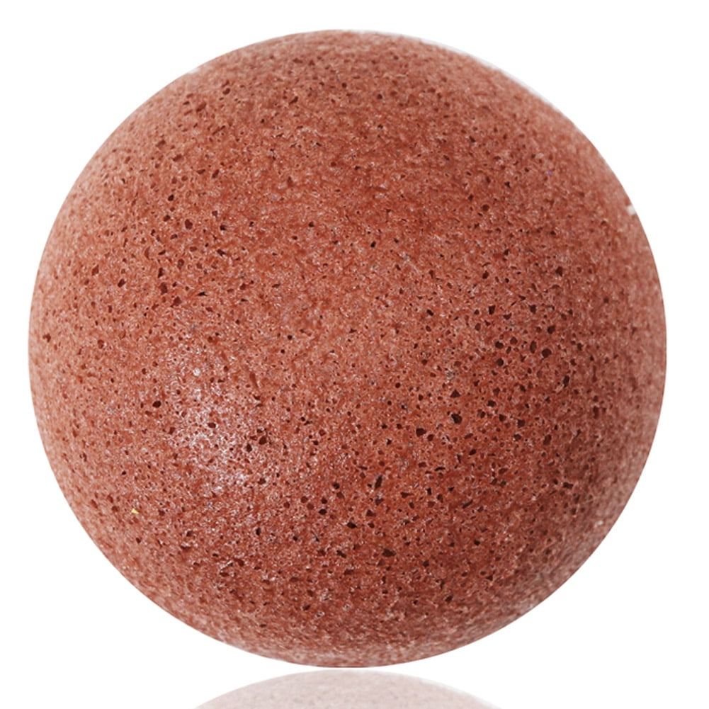 Yazoeia Semi-round Shaped Konjac Flutter Dry Wet Types Facial Cleansing ...