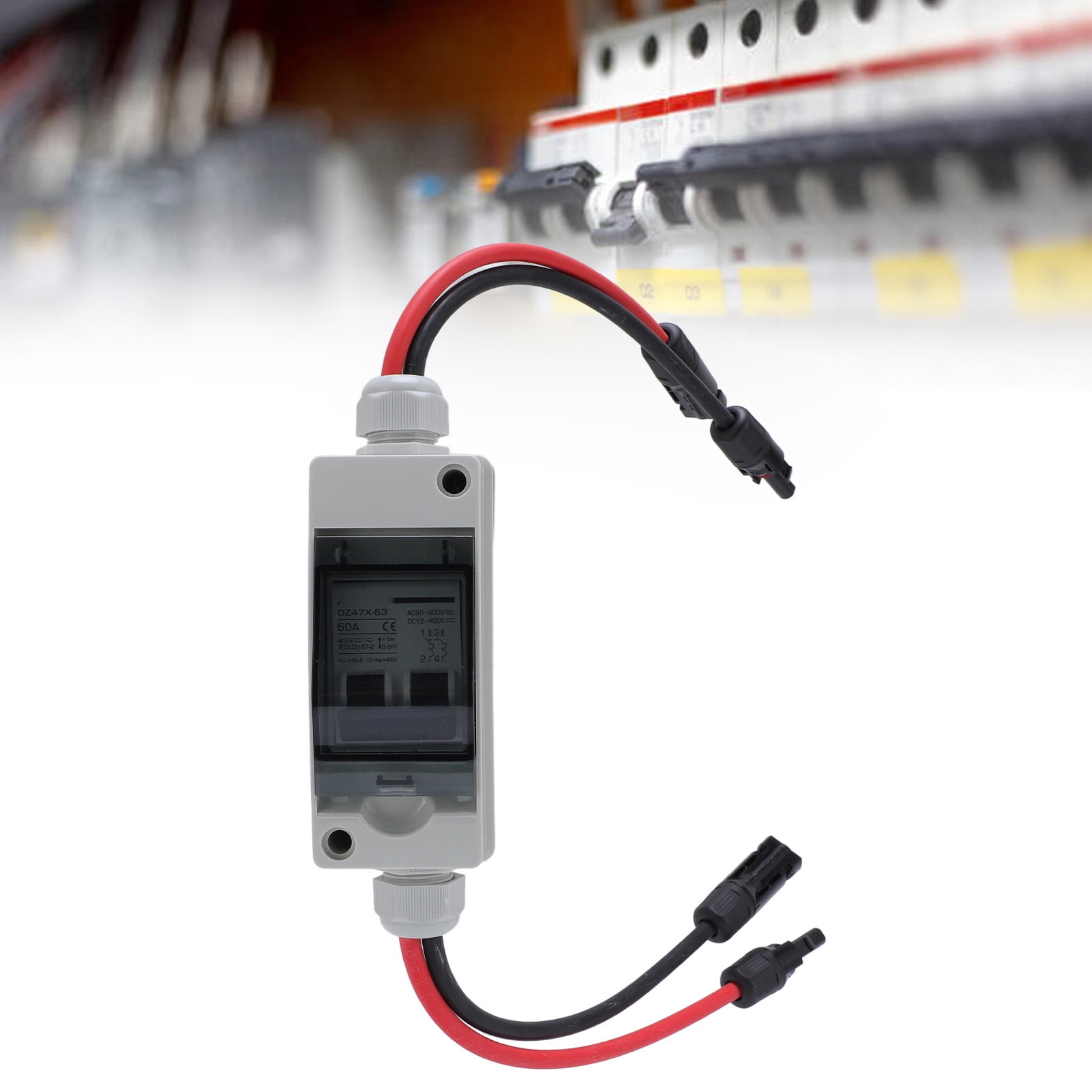 Breaker Solar Panel Disconnect Switch 50A 2P IP65 Water Proof Solar PV ...