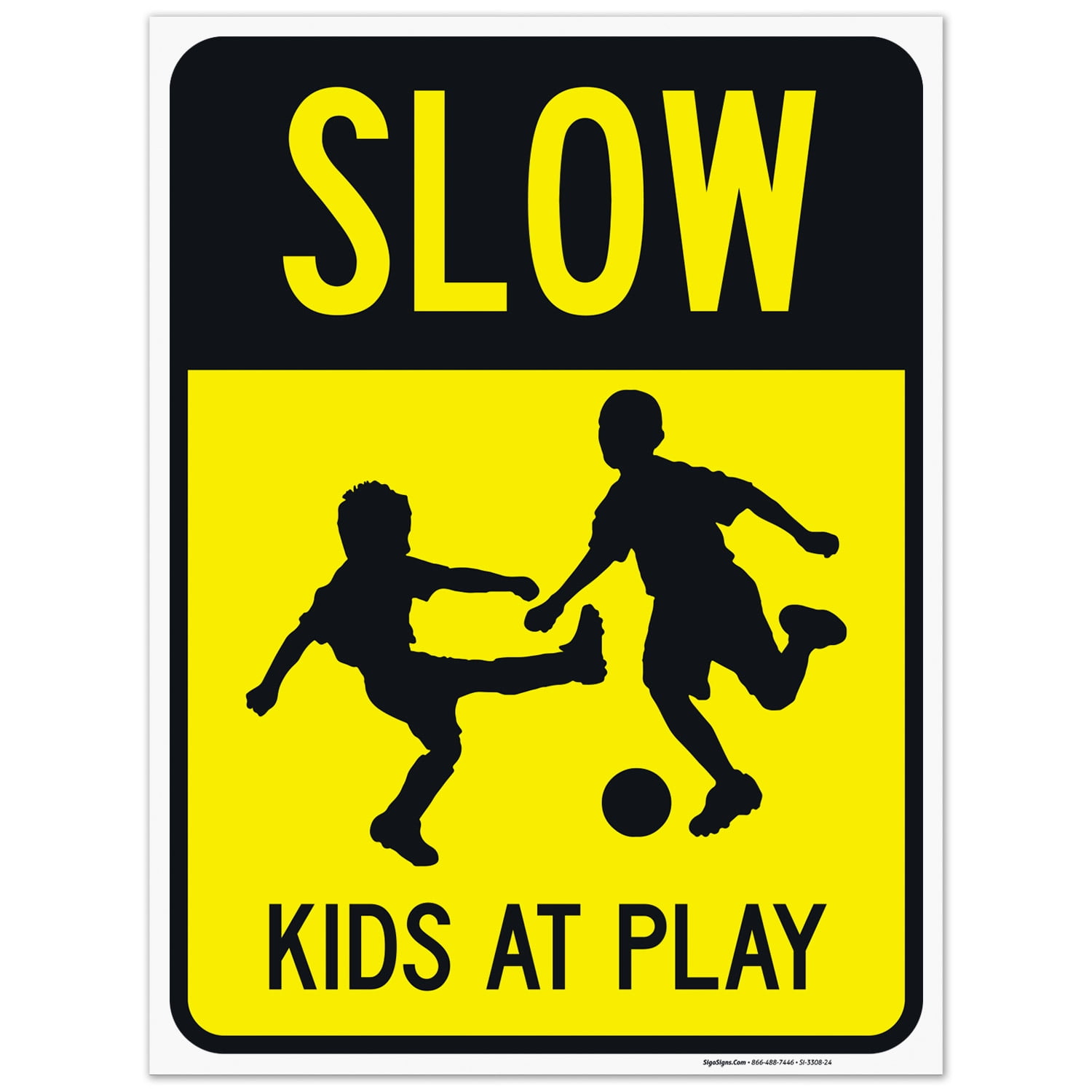 Slow Kids At Play Sign, Traffic Sign, 18x24 Corrugated Plastic ...