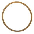 The Urban Port 32 Inch Round Wooden Frame Floating Wall Beveled Mirror ...