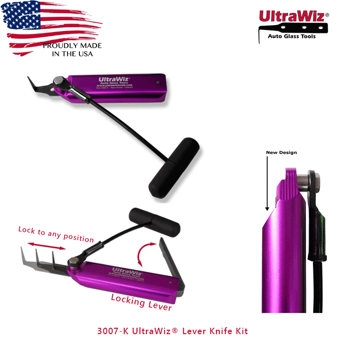 UltraWiz 3007k Lever cable pull Knife Auto Glass Windshield Removal ...