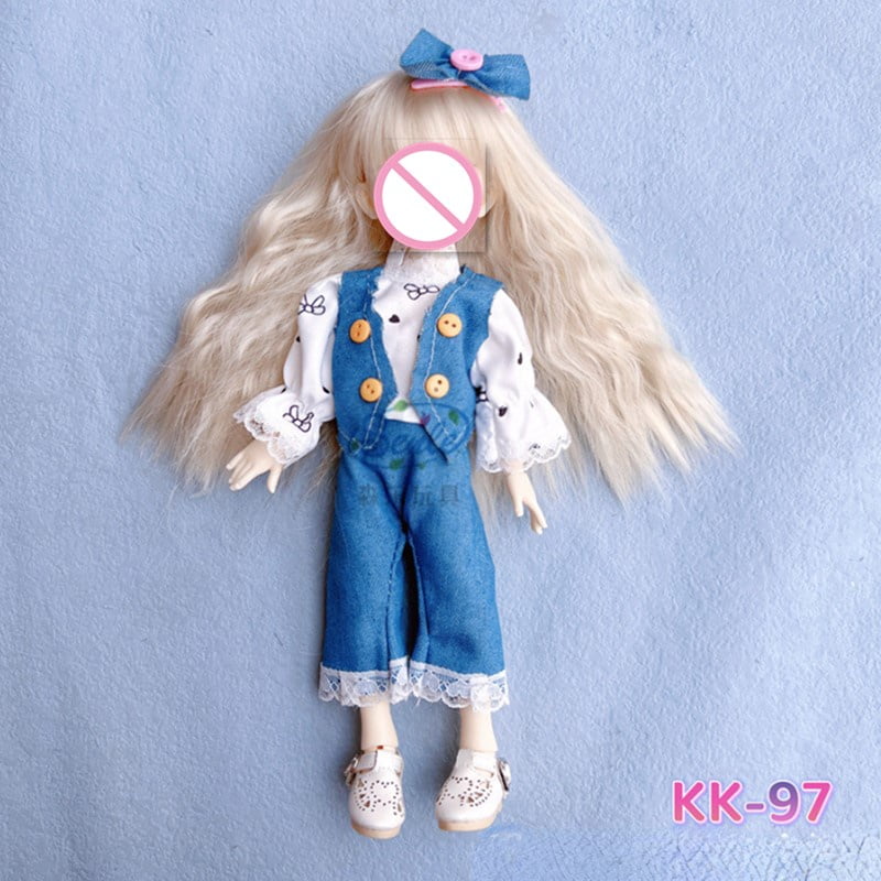 30cm BJD Doll Ropa Fat Fashion Dress Set Niñas Up Accesorios (Sin ...