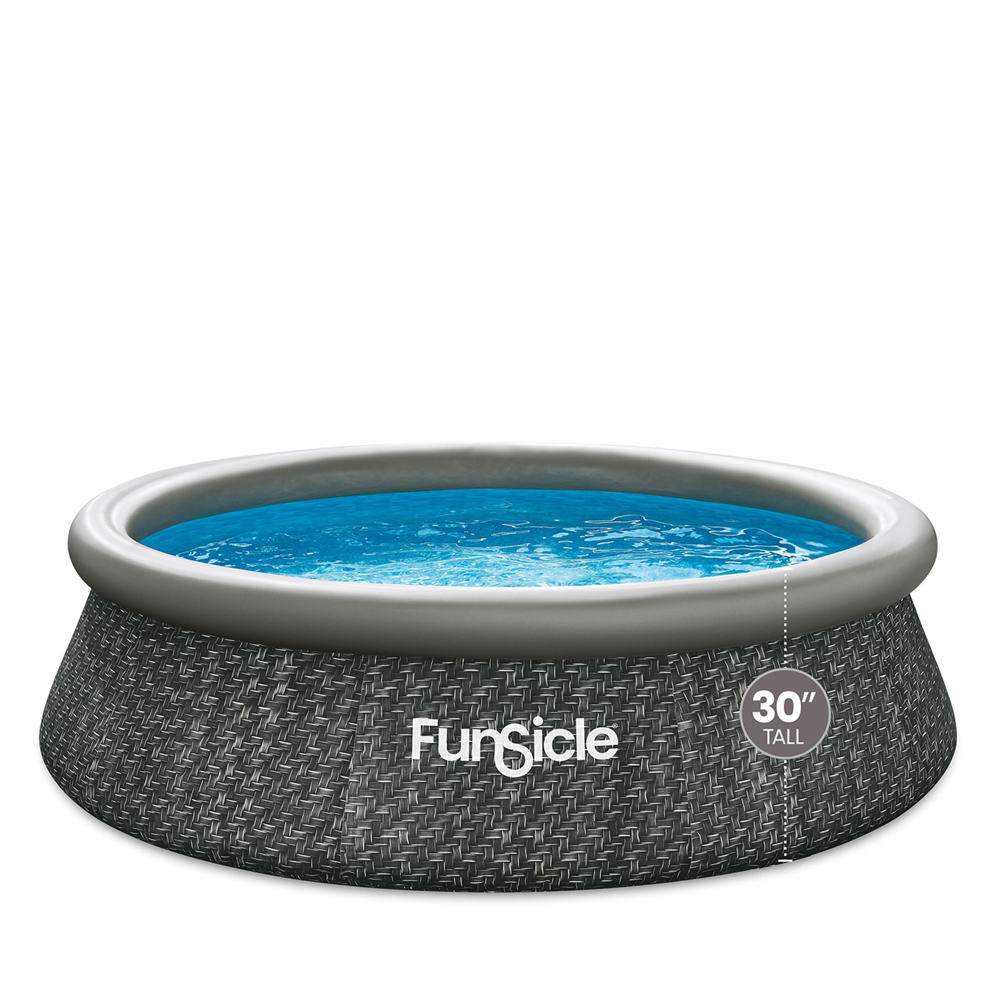 Funsicle 10ft x 30in Round QuickSet Designer Above Ground Pool, Dark ...