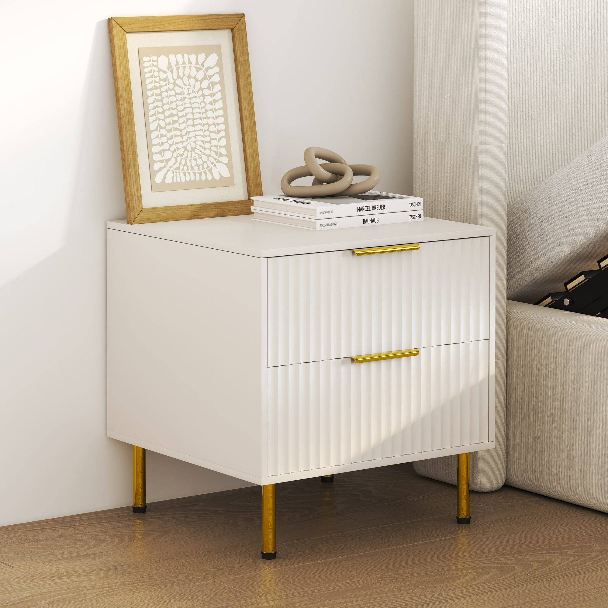 Click here for Aykah Cameo Nightstand Set Of 2 With Drawers  Beds... prices