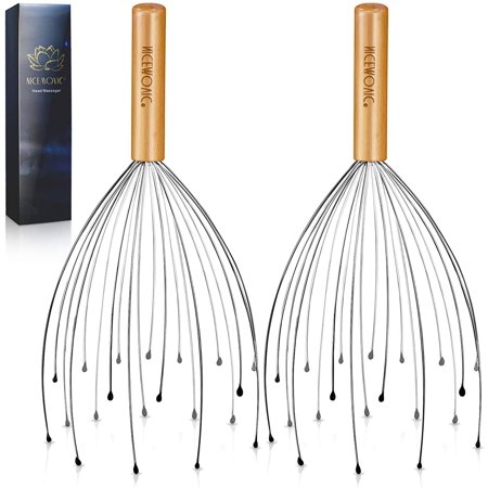 Scalp Massager, Wooden Handheld Head Massager Scratcher Tingler Tools ...