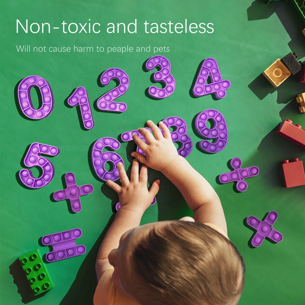 LoyGkgas New 15pcs/Pack Silicone Numbers Push Bubble Anti Stress ...