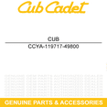 CUB CADET YA-119717-49800 Thermostat Volunteer Diesel 4x4 46G 46F 467 ...