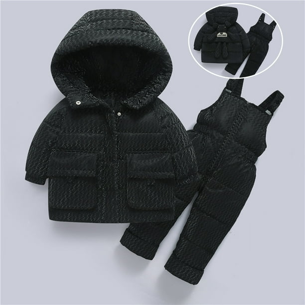 LSLJS Baby Girls Boys Snowsuit Toddler Kids Winter Wear Polka Printing Thickened Down Ski Jacket ...