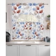 Botanical Leaves Kitchen Curtains Sets 24 Inch Length with Valance ...